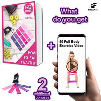 Prima Fit Resistance Bands Set Of 5 Different Levels, Exercise Loop ...